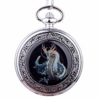 Blue Dragon Mechanical Pocket Watch
